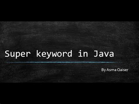 Super Keyword In Java Java Programming Inheritance YouTube