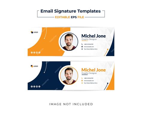 Premium Vector Modern Professional Email Signature Template Design Layout