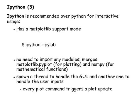 Ipython And Matplotlib Python For Computational Science Ppt Download