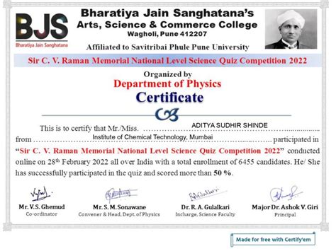 I Am Delighted To Share With My Linkedin Network That I Have Secured An Aditya Shinde