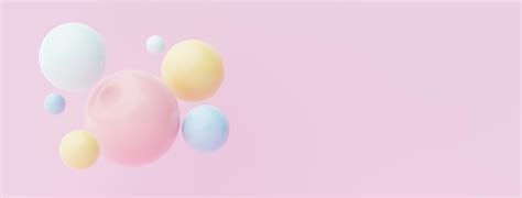 premium photo 3d render of pastel ball soaps bubbles blobs that
