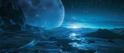 Premium Photo Breathtaking Alien Landscape With Futuristic Roadways