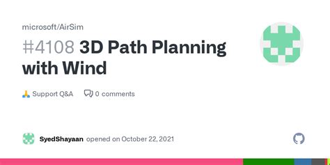 3d Path Planning With Wind · Microsoft Airsim · Discussion 4108 · Github