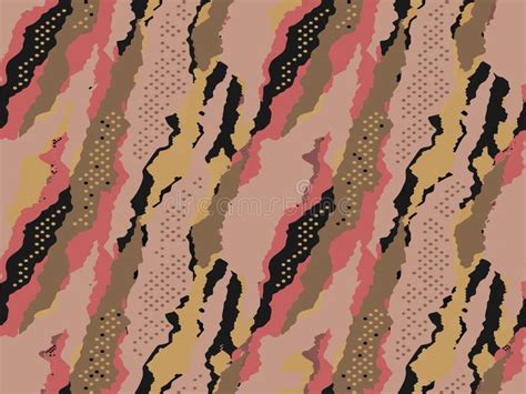 Seamless Camouflage Background Fabric Print Texture Pattern For Textile Stock Vector
