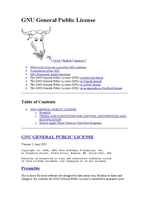 Gnu General Public License Pdf Source Code License Gnu General Public License Pdf Source Code License