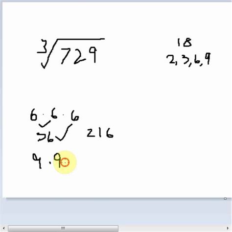 cube root of 729 youtube