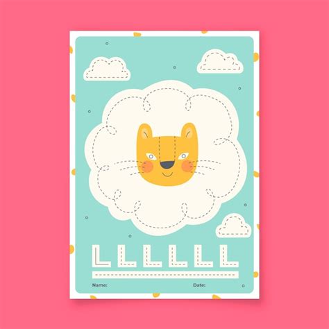 Free Vector Hand Drawn Tracing Worksheet Template