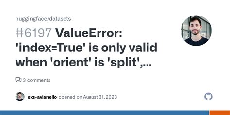 Valueerror Indextrue Is Only Valid When Orient Is Split Table Index Or Columns