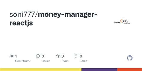 GitHub Soni Money Manager Reactjs