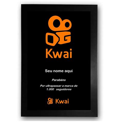 Quadro Placa 1000 Inscritos Kwai Personalizado Com Nome Shopee Brasil