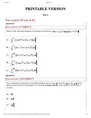 CALC 2 TEST 2 Pdf 5 10 2016 Print Test PRINTABLE VERSION Test 2 You Scored 28 Out Of 42