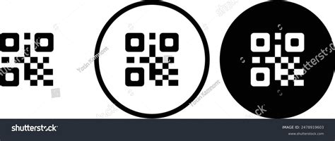 Icon Qr Code Black Outline Web Stock Vector Royalty Free 2478919603 Shutterstock