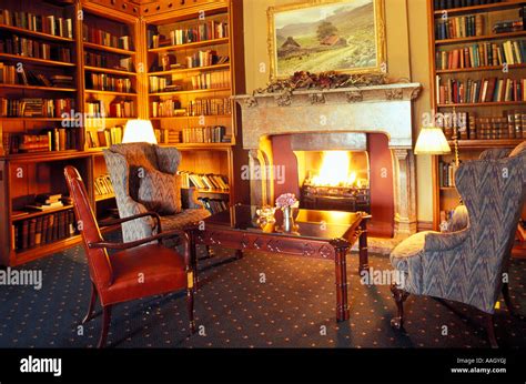 Fireplace In Library Adare Manor Hotel Adare County Limerick Ireland