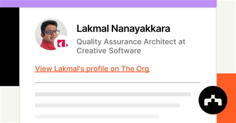 Lakmal Nanayakkara Quality Assurance Architect At Creative Software