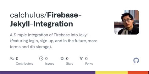 github calchulus firebase jekyll integration a simple integration of