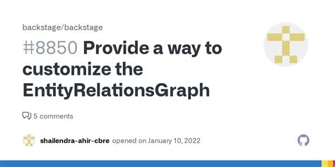 Provide A Way To Customize The Entityrelationsgraph · Issue 8850