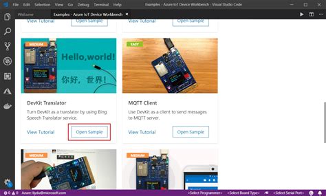 Azure Mxchip Iot Devkit Translator Code Samples Microsoft Learn
