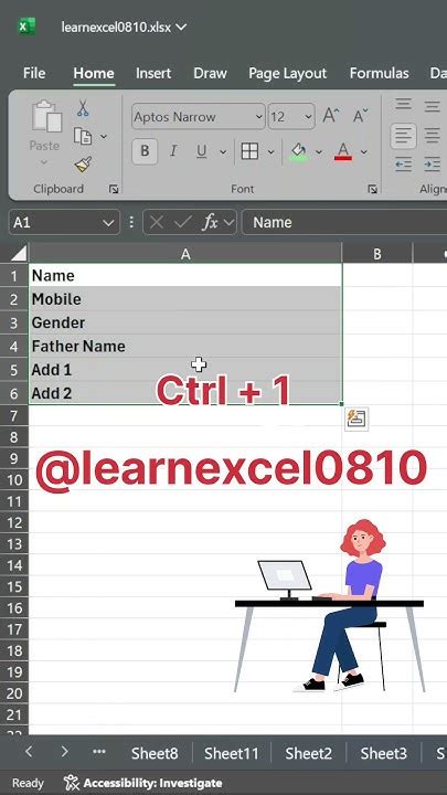 Create Form In Excel Excelforjob Excelhacks Learnexcel0810