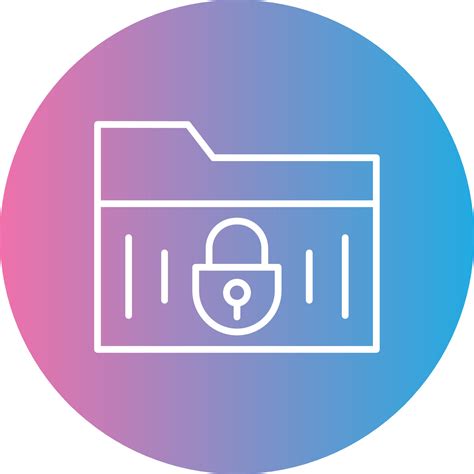 Secure Folder Line Gradient Circle Icon 43436167 Vector Art At Vecteezy