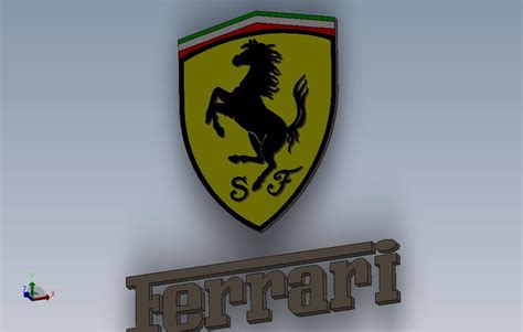 法拉利标志1solidworks 2010模型图纸免费下载 懒石网