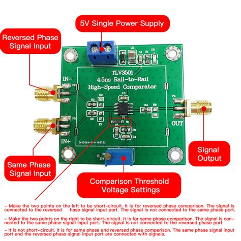 High Speed Voltage Comparator Module Tlv3501 Same Phase Reversed Phase Comparison Rail To Rail