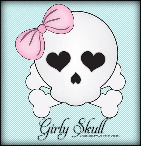 Vector Girly Skull By Cute Poison Designs On Deviantart