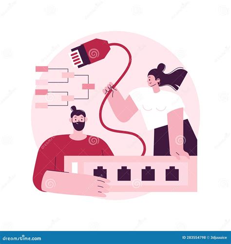 Ethernet Connection Abstract Concept Vector Illustration Stock Vector Illustration Of