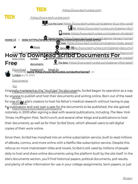 How To Download Scribd Documents For Free Pdf Scribd Internet Privacy