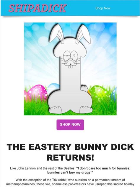 Ship A Dick The Easter Bunnys Dick Is Back Milled