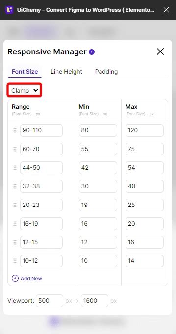 How To Export Figma Design In Fluid Responsive Layout Using Responsive Manager In Uichemy Uichemy