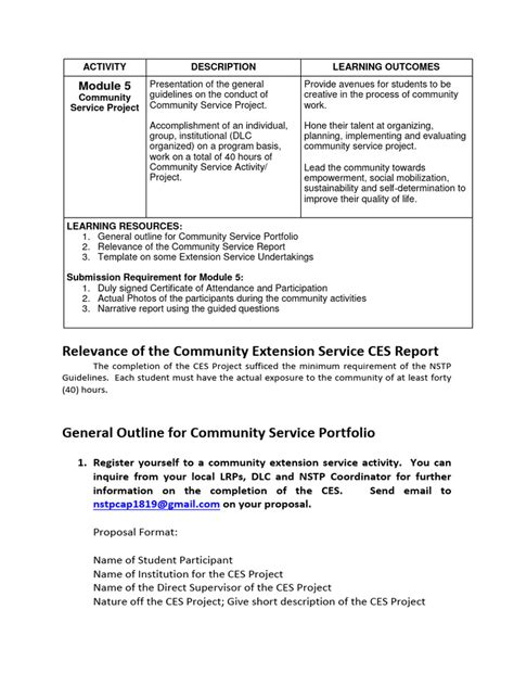 12 Nstp 2 Module 5 Community Service Project Pdf