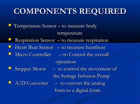 Microcontroller Based Anesthesia Inject Ppt