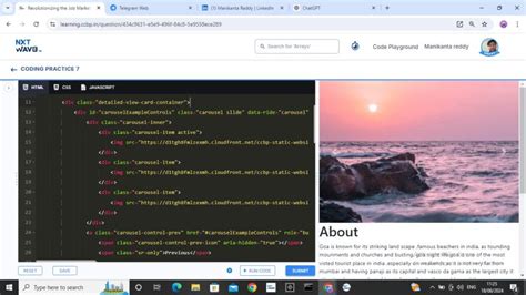 Manikanta Reddy On Linkedin Webdev Practicallearning Nxtwave