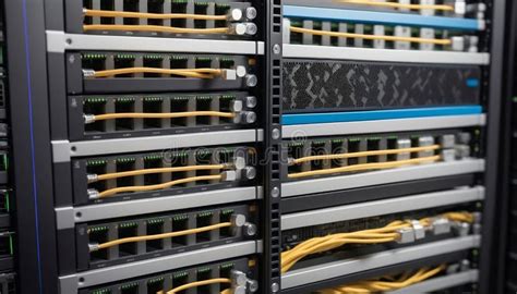 Contemporary Internet Content Hosting Platform With Rack Housing For Server Data Storage Stock