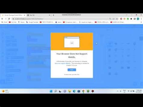 How To Fix Webgl Does Not Support On Your Browser On Scratch Windows 11