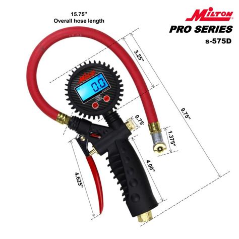 Milton Industries S 575d Inflator Gauge Digital Ball Foo