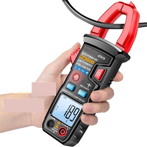 Clamp Meter Voice Broadcast Digital Multimeter 4000 Counts Ac Dc Current Voltage Tester