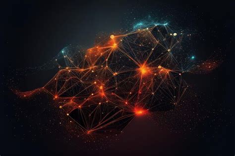 Premium Photo Networking Communication Connections Cloud Mesh For Crypto And Blockchain