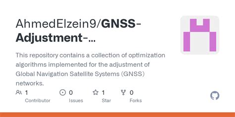 Github Ahmedelzein Gnss Adjustment Optimization Codes This Repository Contains A Collection