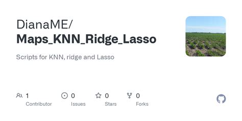github dianame maps knn ridge lasso scripts for knn ridge and lasso