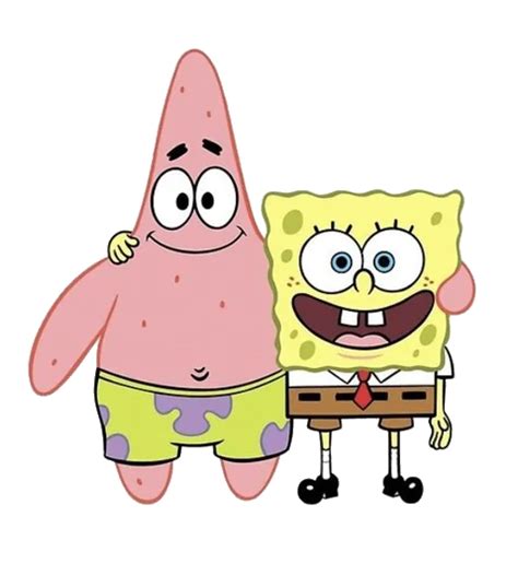 Spongebob And Patrick Holding Each Other Png By Alecsamazingart On