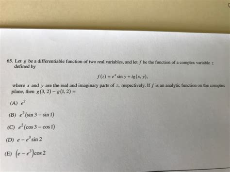 Solved 65 Let G Be A Differentiable Function Of Two Real