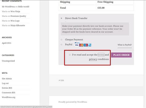 Yith Woocommerce Terms And Conditions Popup