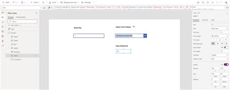 how to auto populate a label based on a drop down and a text field
