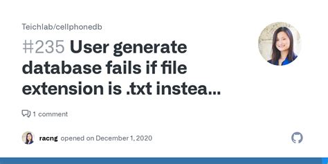User Generate Database Fails If File Extension Is Txt Instead Of Csv · Issue 235 · Teichlab