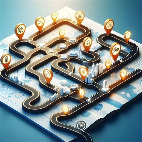 Photo Realistic As Roadmap Icon With Ample Space For Text And Graphics Concept As An