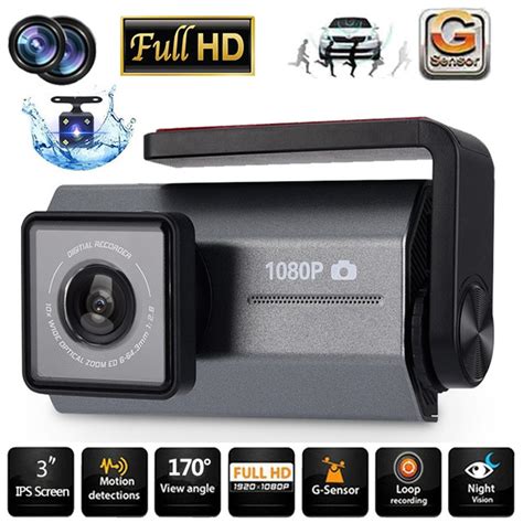 Hd Car Driving Recorder 3 Inch Ips Screen Car Dvr Camcorder Dual