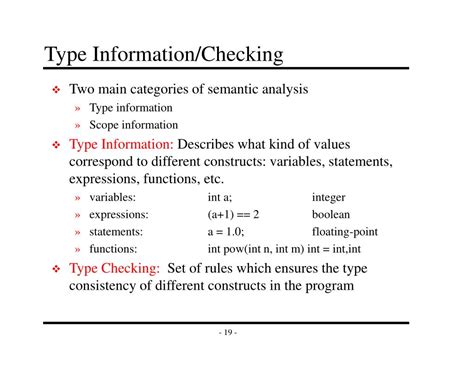Ppt Semantic Analysis I Syntax Directed Definition Symbol Tables