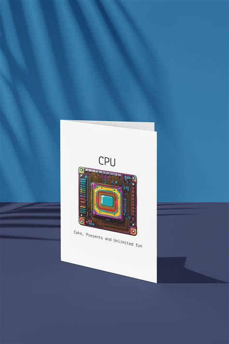 Printable Cpu Birthday Card Happy Birthday Cards For Download Geeky Computer Science It Nerd