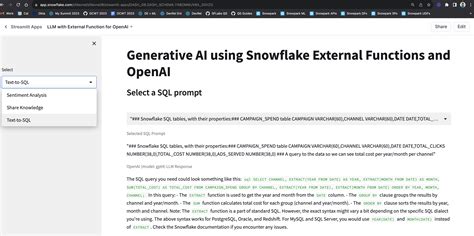 Getting Started With Generative Ai In Snowflake And Streamlit